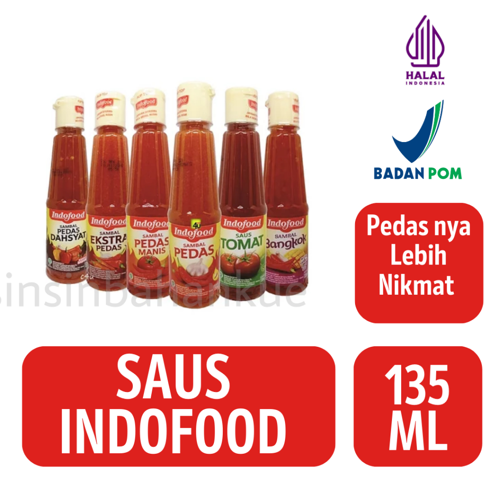 Jual Indofood Saus Sambal | Saus Tomat all Varian [135ml] | Shopee ...
