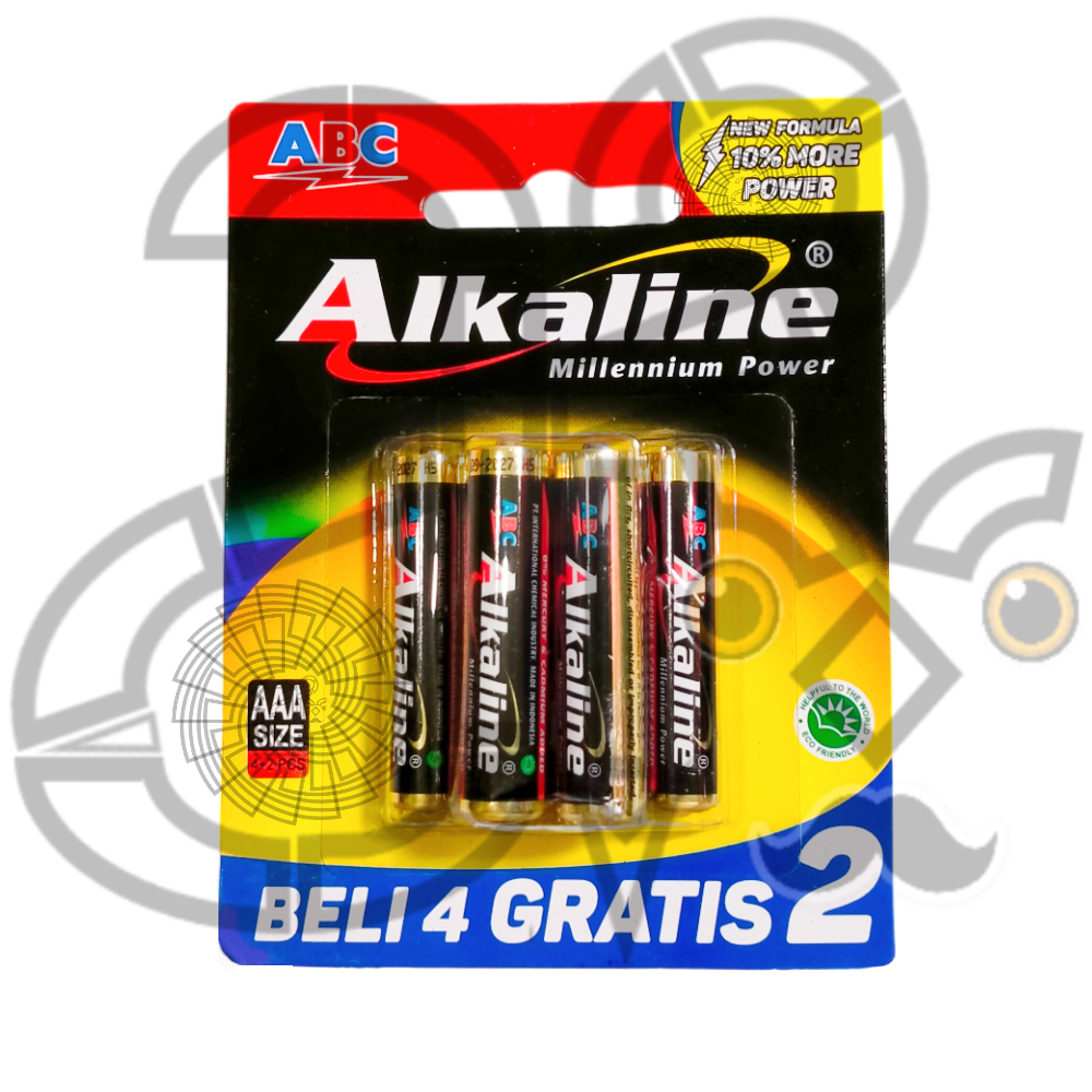Jual Baterai ABC ALKALINE AAA isi 6 pcs ORIGINAL Battery Batre Alkaline A3 | Shopee Indonesia