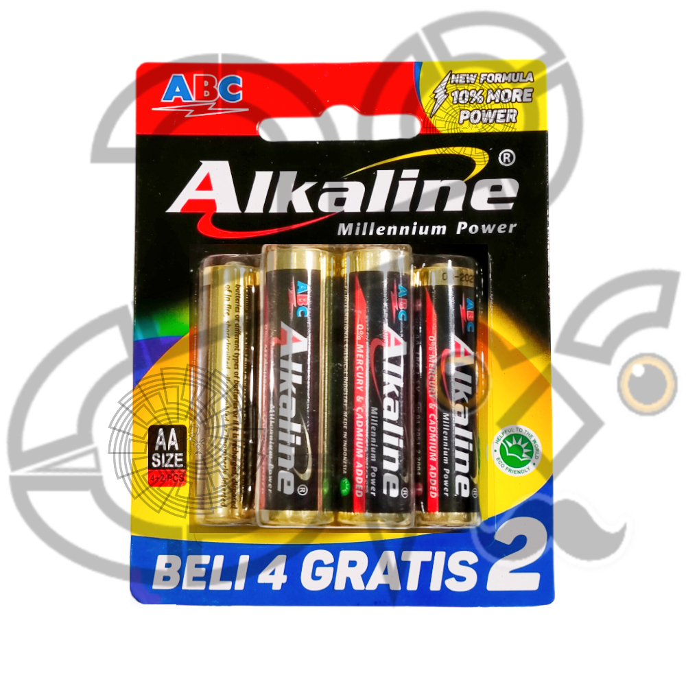 Jual Baterai ABC ALKALINE AA isi 6 pcs ORIGINAL Battery Batre Alkaline A2 | Shopee Indonesia
