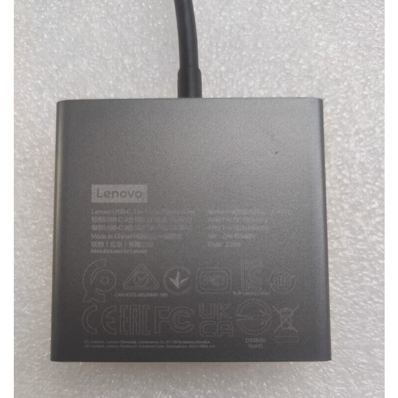 Jual Lenovo Yoga USB-C 3-in-1 Hub HDMI VGA USB Port Adapter 01FJ358 ...