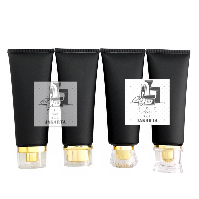 Jual 120ml Botol Soft Tube lotion/botol HITAM FROSTY/botol skincare ...