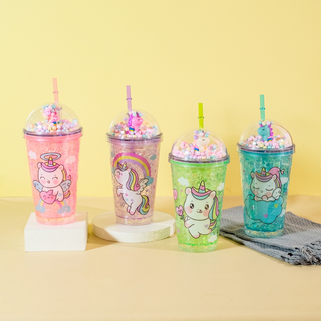 Jual Botol Tumbler Murah lucu Unicorn 16OZ 450ML botol minuman anak ...