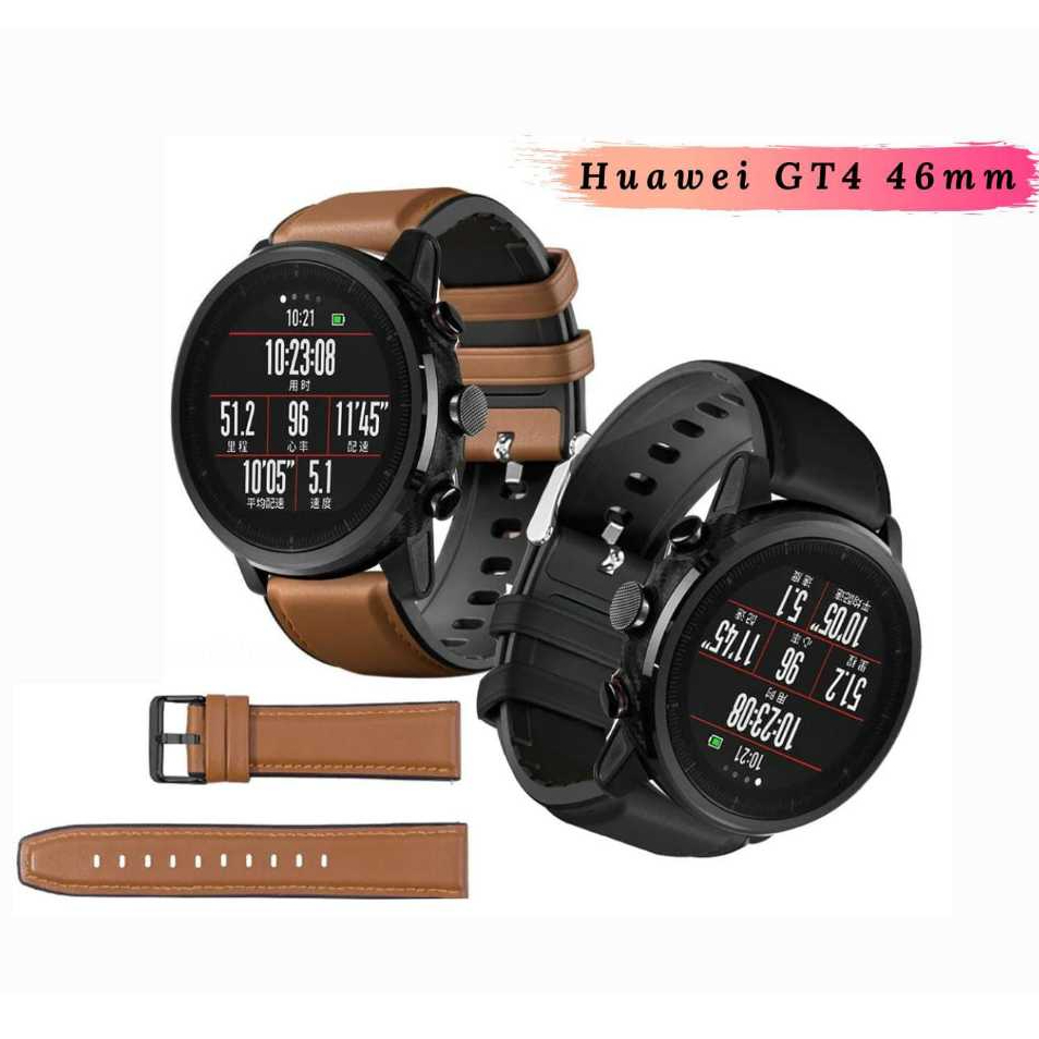 Jual TALI JAM TANGAN STRAP HUAWEI GT4 / GT 4 46MM - STYLIS LEATHER ...