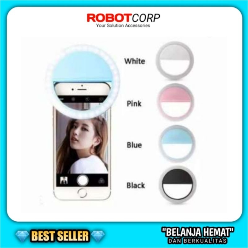 Jual Ring Light Selfie LED / Lampu selfie Bulat untuk kamera camera hp ...