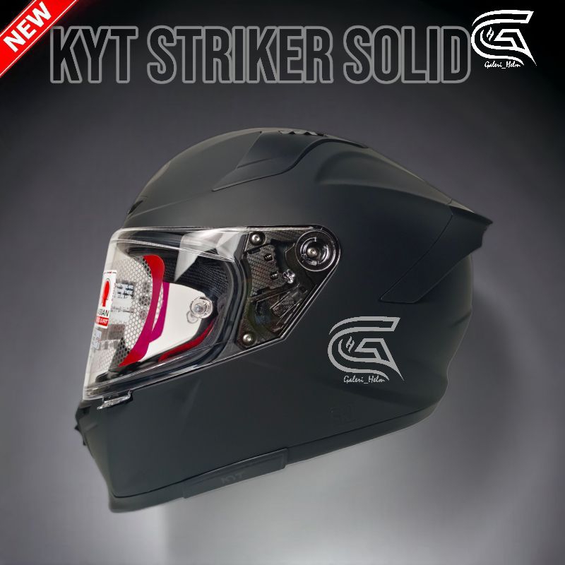 Jual HELM KYT STRIKER SOLID BLACK DOF|FULL FACE | Shopee Indonesia