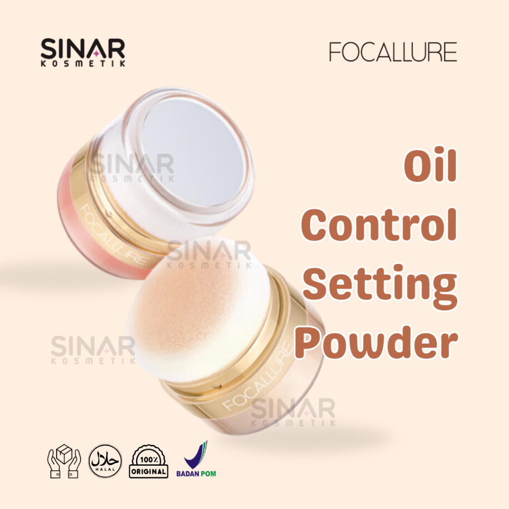 Jual Focallure Oil Control Setting Powder #AmberGold Instant Retouch ...