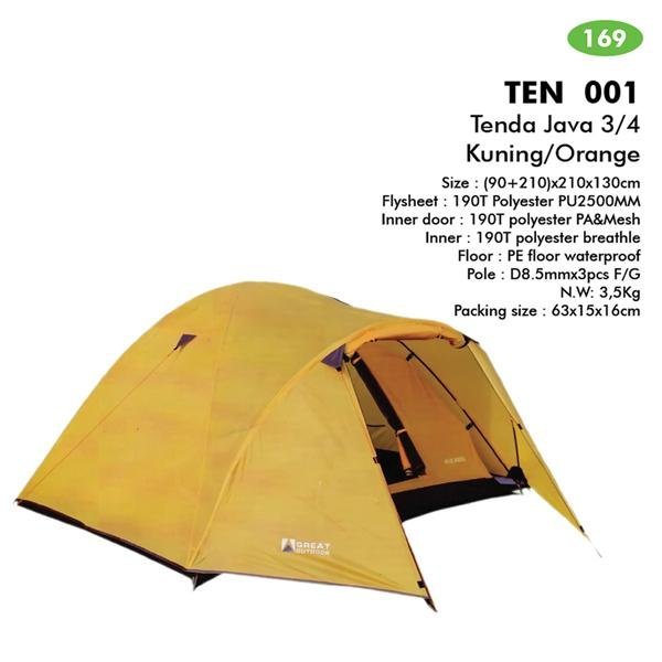 Jual TENDA EX EKS BEKAS RENTAL SECOND SEKEN GREAT OUTDOOR JAVA 4 ...