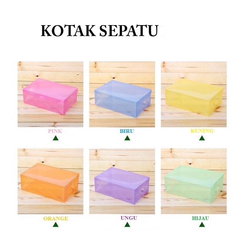 Jual Kotak Sepatu Lipat Transparan Tebal Shoes Box Sepatu Transparan ...
