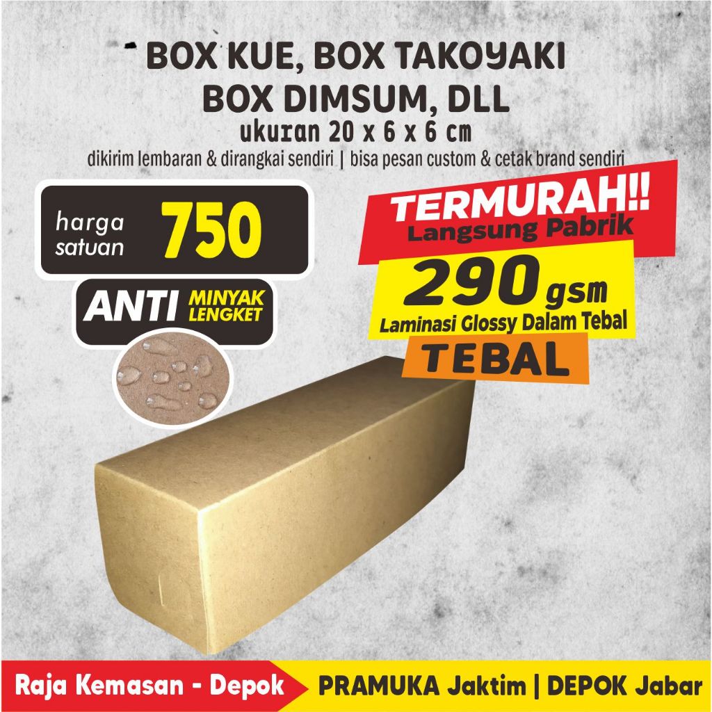 Jual Box Dimsum, Box Takoyaki 20x6x6 cm | Shopee Indonesia