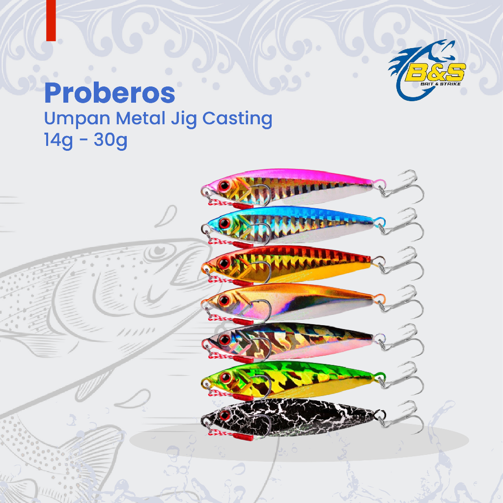 Jual PROBEROS Umpan Metal Jig 14g/21g/30g Umpan casting/jigging MJ053 ...