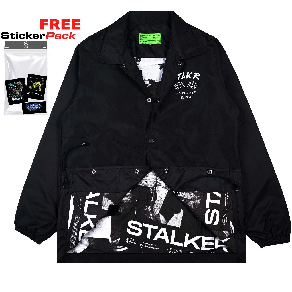 Jual Stalker Jacket Coach - Anti Test Hitam | Shopee Indonesia
