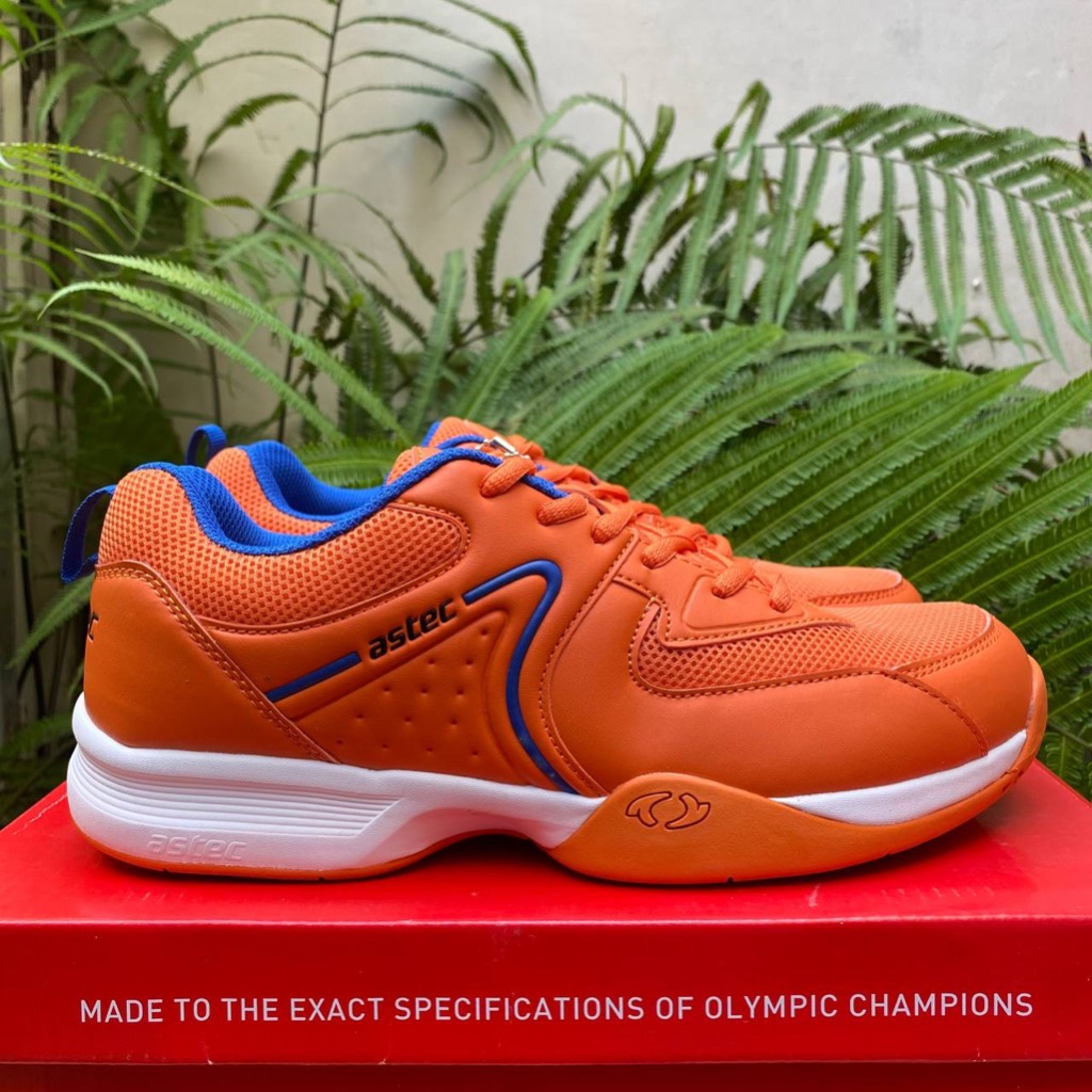 Jual SEPATU ASTEC PRIA BADMINTON ASTEC HAWKE BADMINTON ORANGE BLUE ...