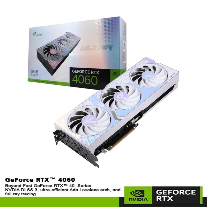 Jual COLORFUL RTX 4060 Ultra W OC 8GB GDDR6 8GB-V RTX4060 8G VGA NVIDIA ...