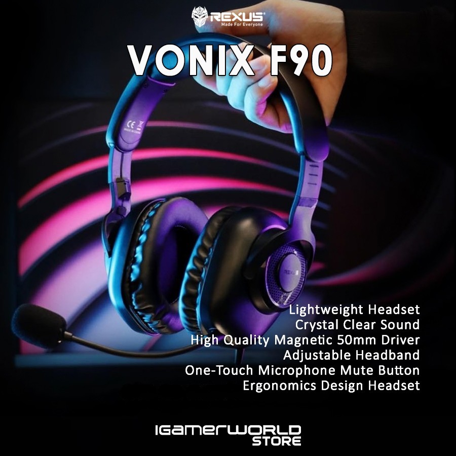 Jual Rexus Vonix F90 Multiplatform Gaming Headset | Shopee Indonesia