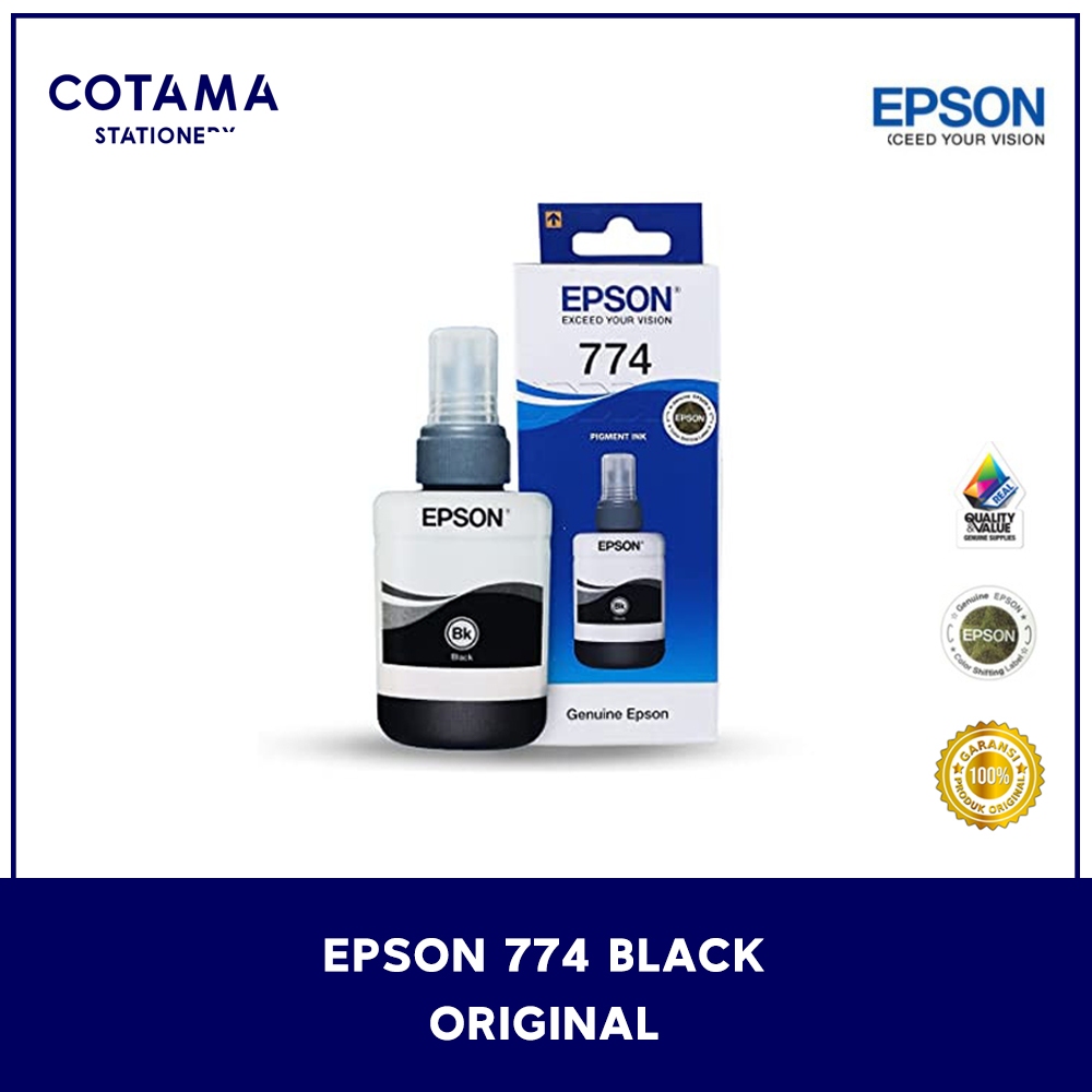 Jual Tinta Epson 774 T7741 Black Original | Shopee Indonesia