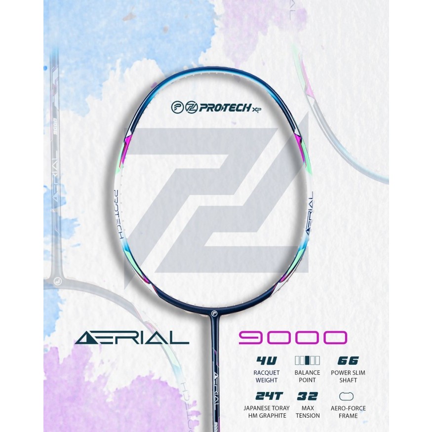 Jual RAKET BADMINTON PROTECH Aerial 9000 | 4UG1 | MAX 32 LBS | Shopee ...