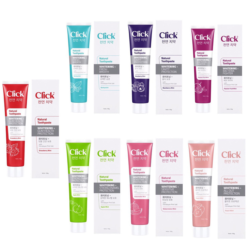 Jual Click Natural Toothpaste Whitening Pasta Gigi Korea | Shopee Indonesia