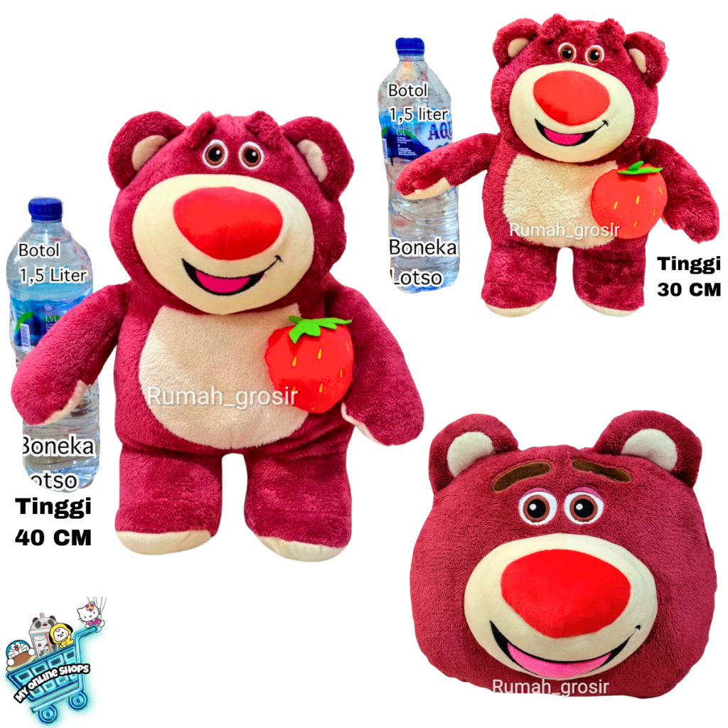 Jual Boneka Lotso Strawberry Toy Story Lucu Bear Strawberry Toy Beruang ...