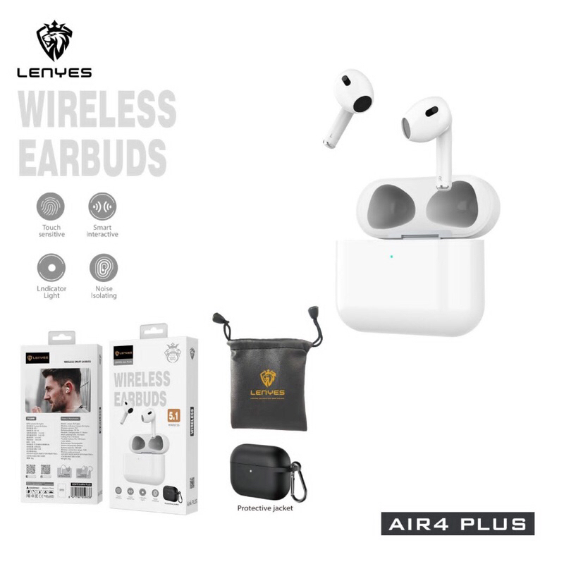 Jual LENYES AIR 4 PLUS & AIR PLUS SE TWS wireless bluetooth 5.1 earbuds ...
