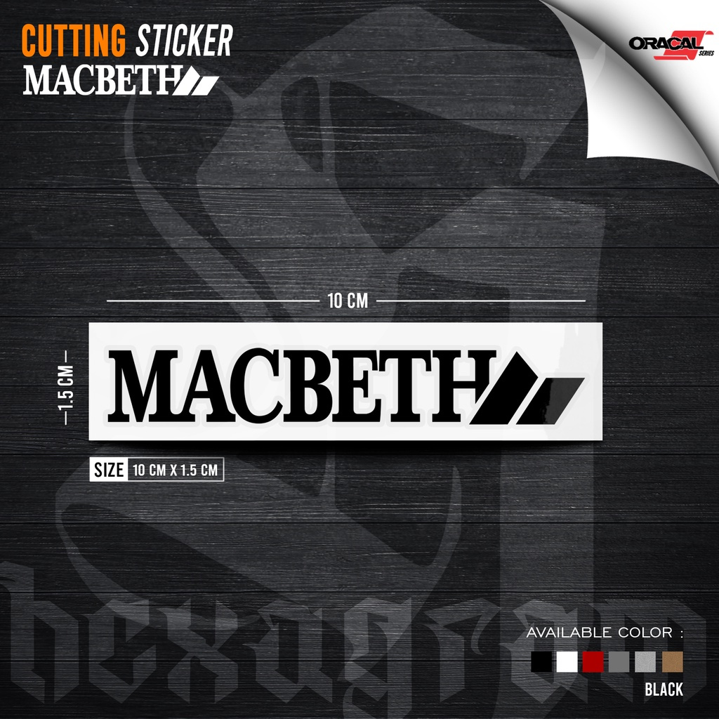 Jual Cutting Sticker Macbeth | Stiker Cutting Logo Macbeth | Shopee ...