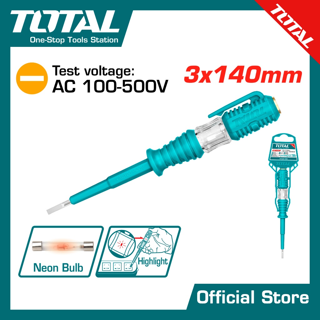 Jual TOTAL Test Pen/Tes Pen (AC 100 V-500 V ) THT291408 | Shopee Indonesia