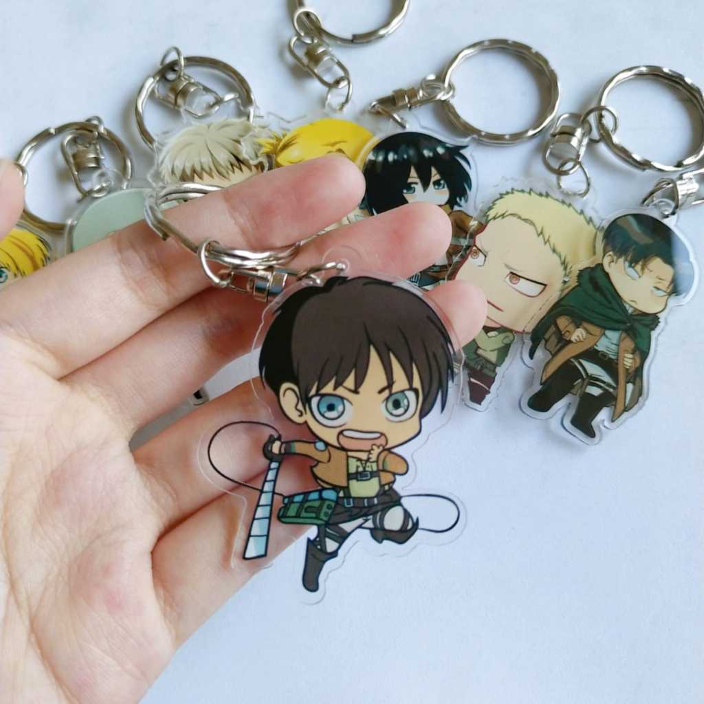 Jual Keychain Akrilik/Gantungan Kunci Akrilik Anime Attack On Titan ...