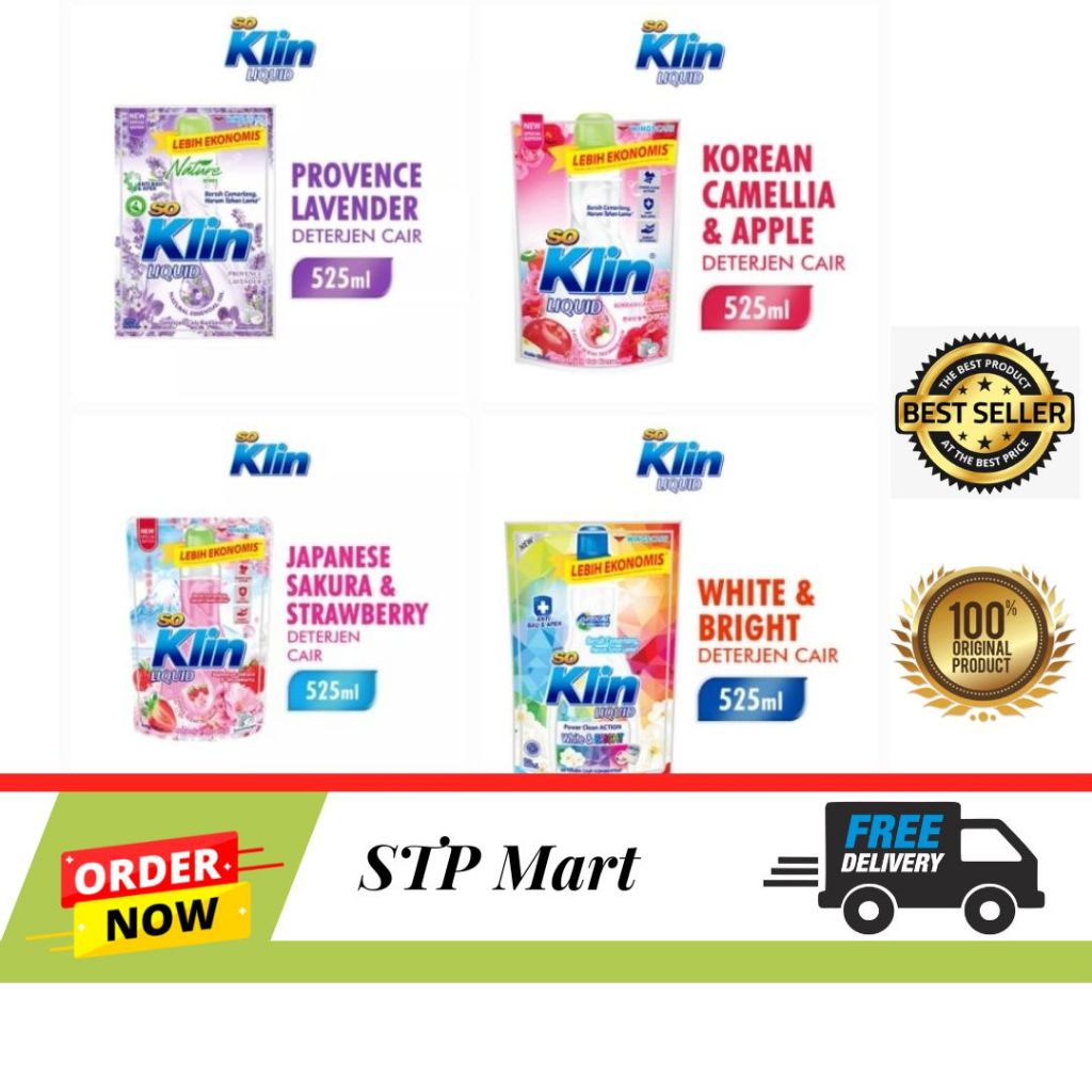 Jual NEW SOKLIN LIQUID KEMASAN LEBIH EKONOMIS 525ML Provence Lavender, White Bright, Korean ...