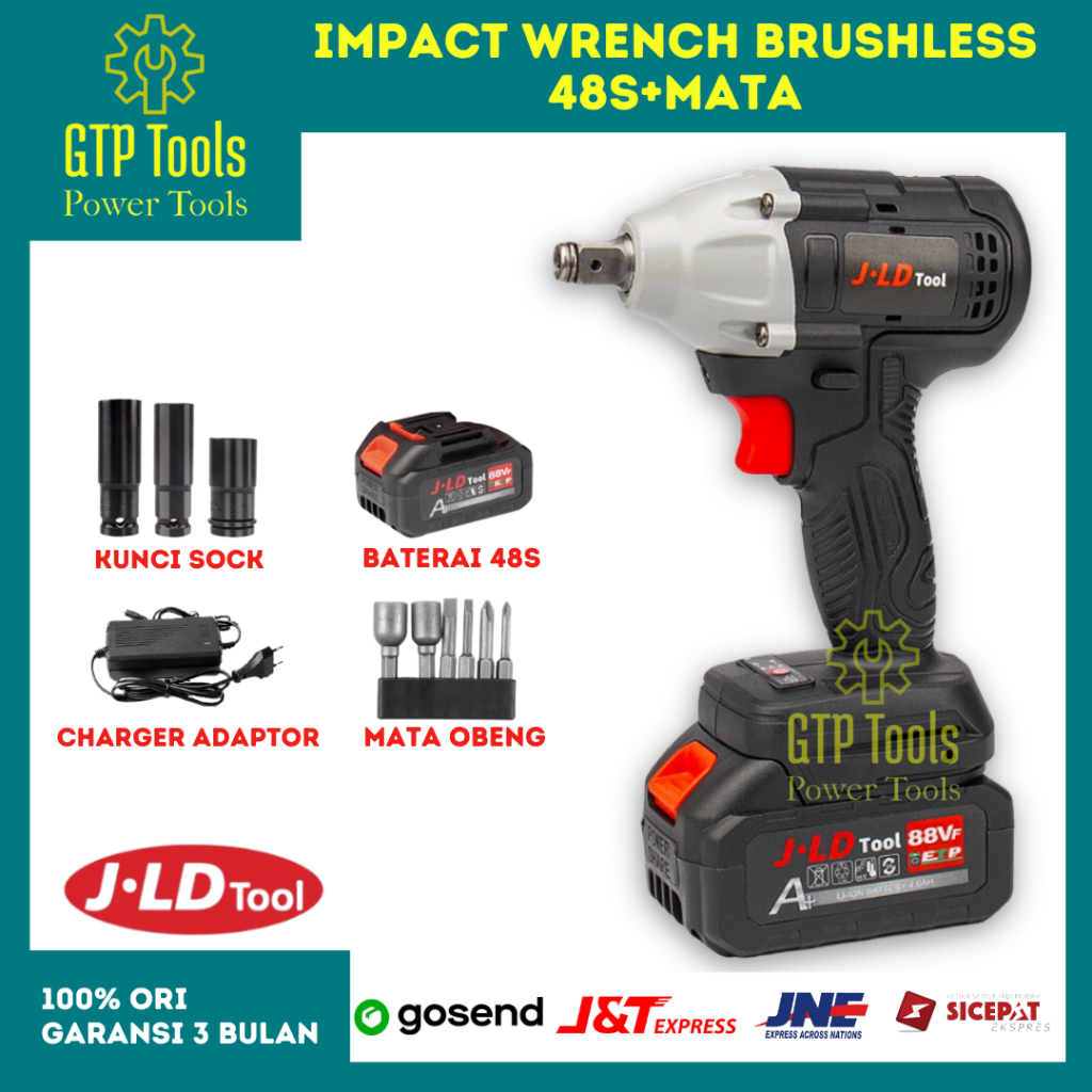Jual GTP Tools - JLD Impact Wrench Brushless 48S - IMPEK WRENCH ...