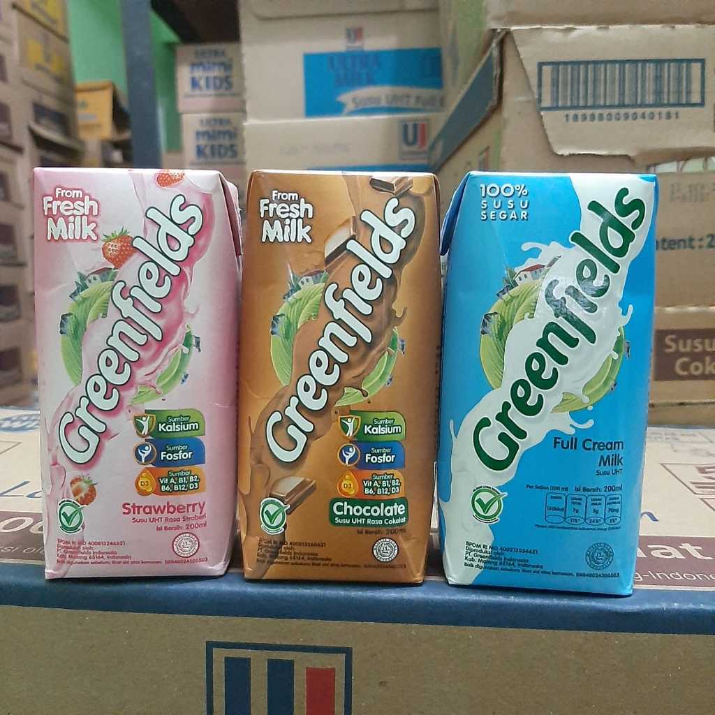 Jual Susu Greenfields UHT 200 ml [SATUAN] | Shopee Indonesia
