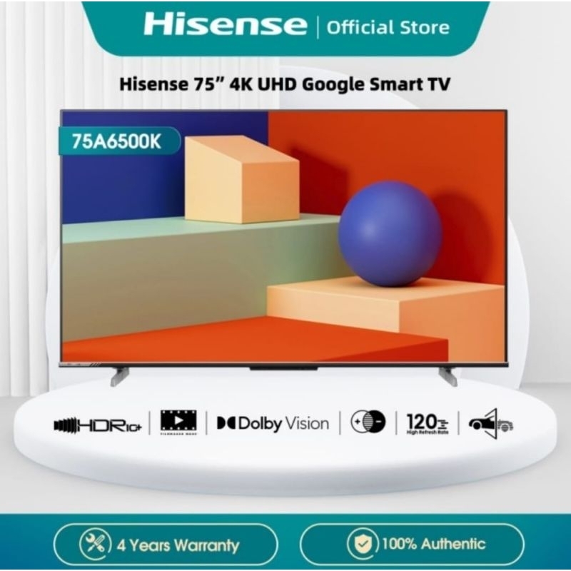 Jual Hisense 75A6500K LED 75 inch 4K UHD Google TV | Shopee Indonesia