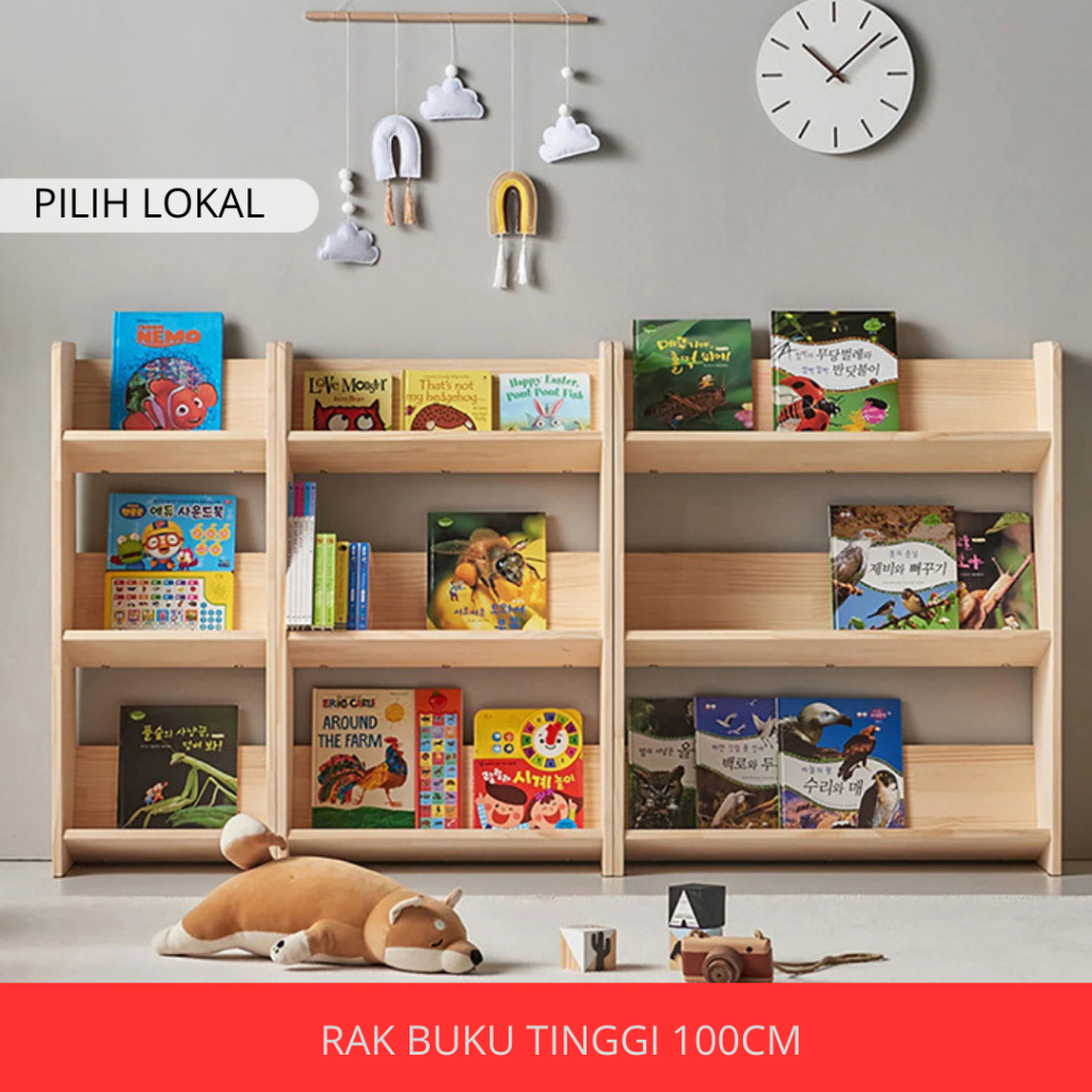 Jual RAK BUKU 3 SUSUN TINGGI 100CM | Shopee Indonesia