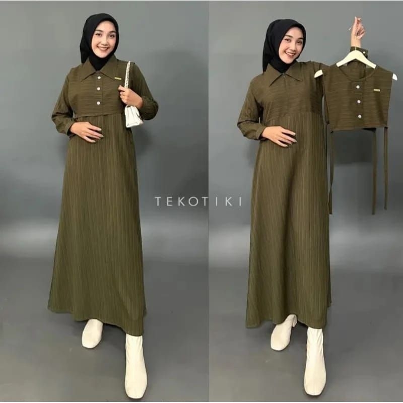 Jual Dress Alisha Rompi Vest Lady Crush Premium Dress Wanita // Dress ...