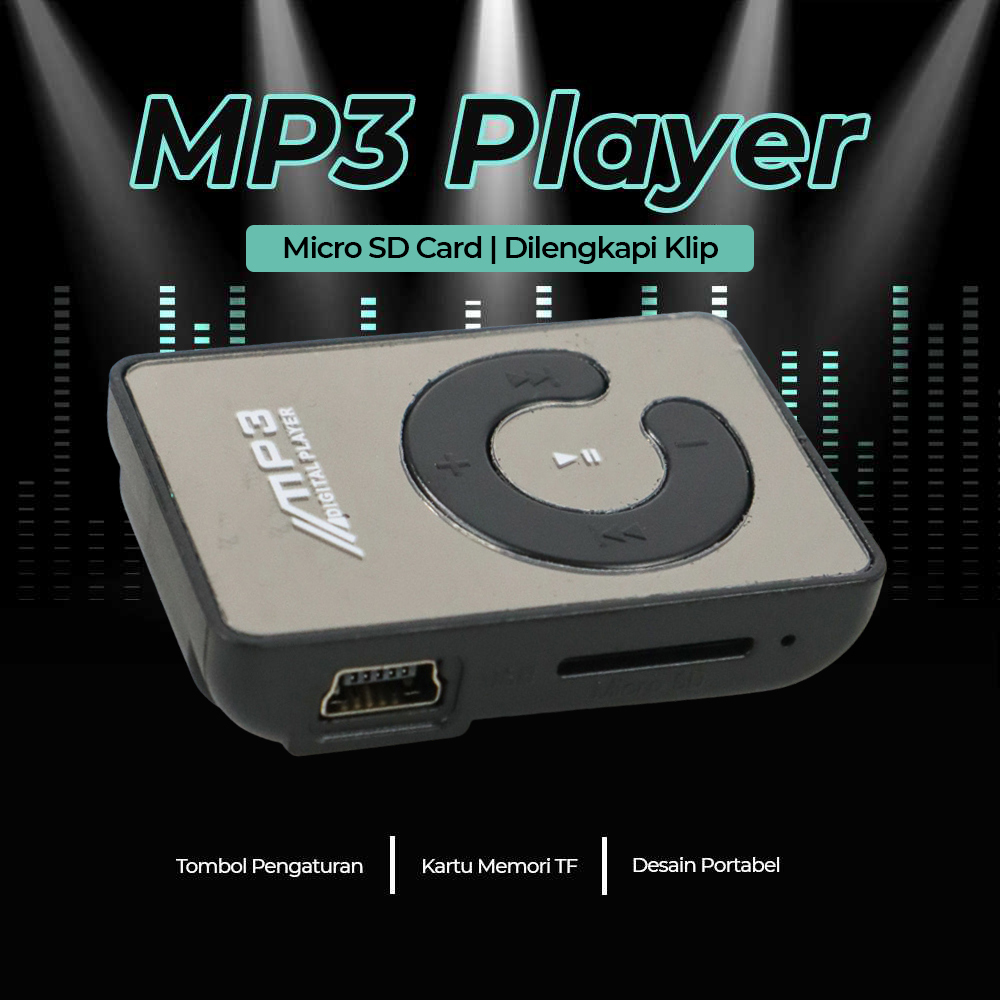 Jual Mp3 Player Micro Sd Card Dengan Klip Black Shopee Indonesia
