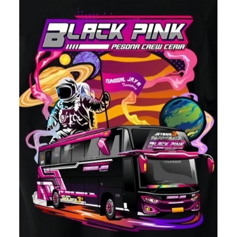 Jual 5 pcs Sticker Bus Stiker Bis Tunggal Jaya Black Pink | Shopee ...