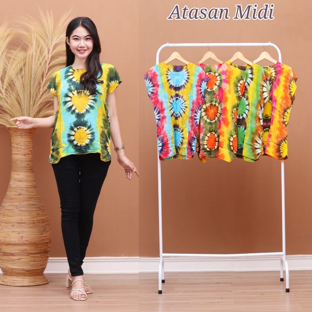 Jual NEW KAOS MIDi PELANGI JUMBO /BAJU ATASN WANITA MODEL | Shopee ...
