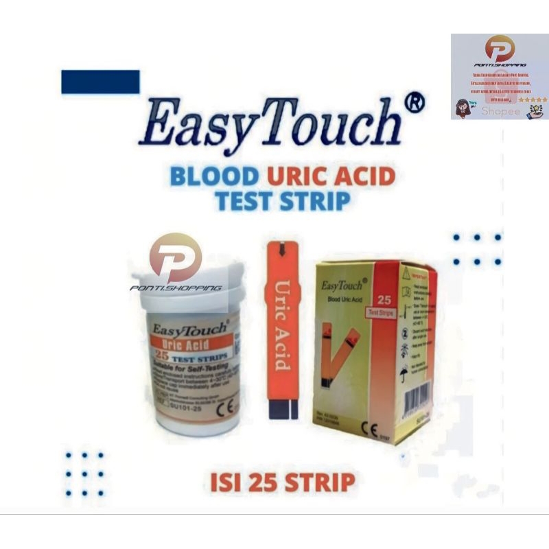 Jual Strip Easy Touch Urid Acid/Strip Easy Touch Asam Urat/Stik Cek ...