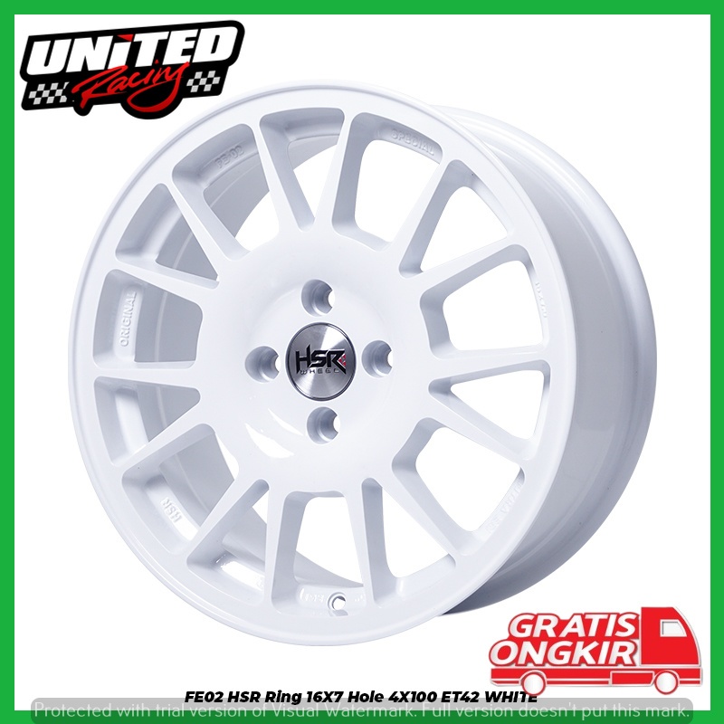 Jual VELG RACING RALLY LOOK R16 HSR FE02 RING 16 WHITE PCD 4X100 MOBIL AGYA JAZZ YARIS MOBILIO ...