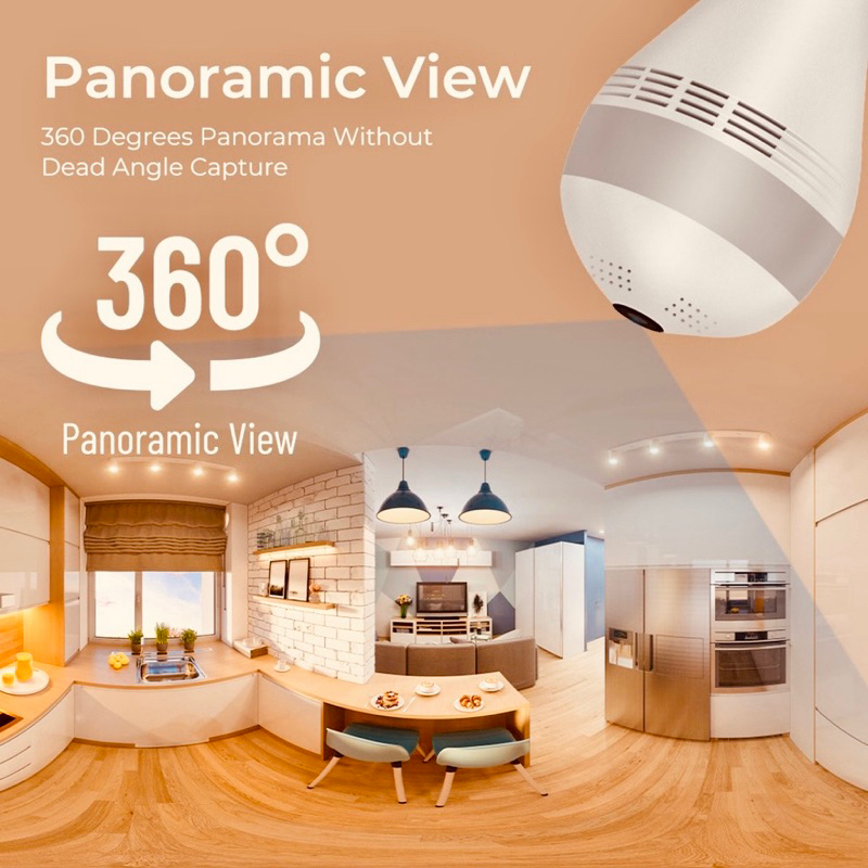 Jual Kamera CCTV IP Camera V380 BOHLAM LAMPU 360 View Wifi Wireless / CCTV Bola Lampu CCTV Wifi ...