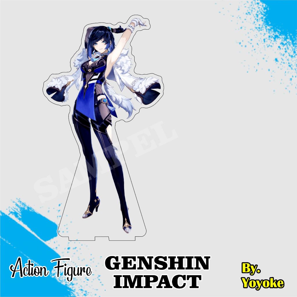 Jual Action Figure Acrylic Genshin Impact Wanderer Xiao Zhongli ...