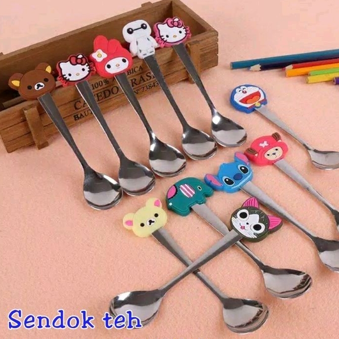Jual Sendok kecil stainless karakter, sendok teh, sendok kopi | Shopee ...