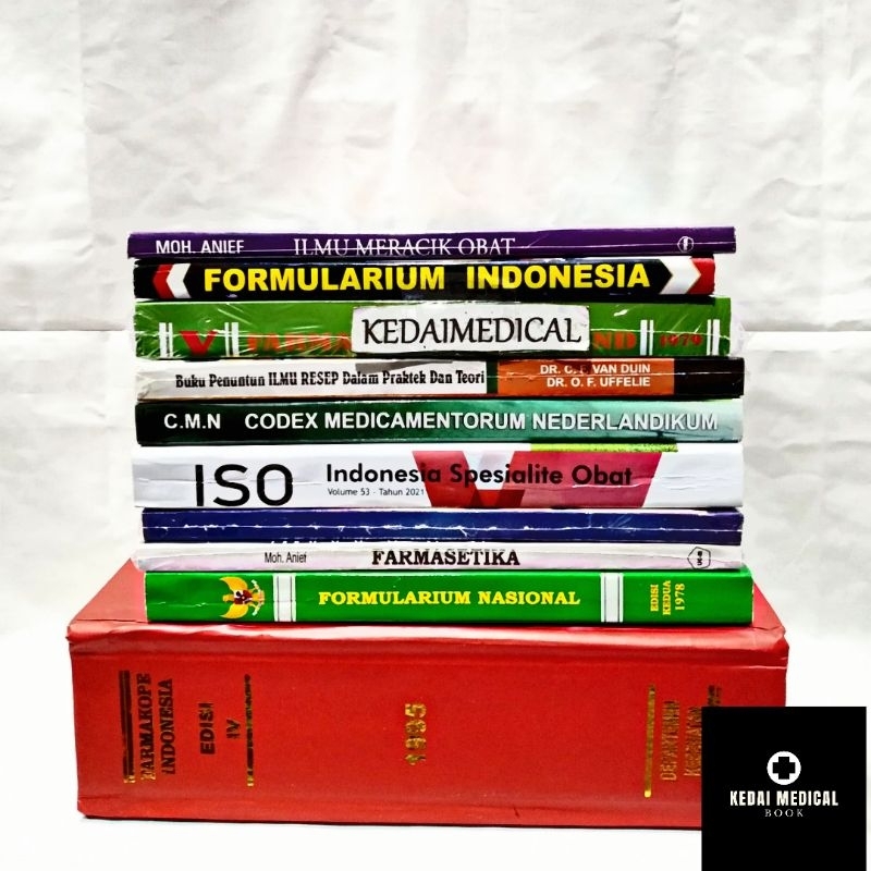 Jual PAKET LENGKAP 10 BUKU FARMASI (FI 4, FORNAS, FARMASETIKA, FMS, ISO OBAT VOL.53, CMN, ILMU ...