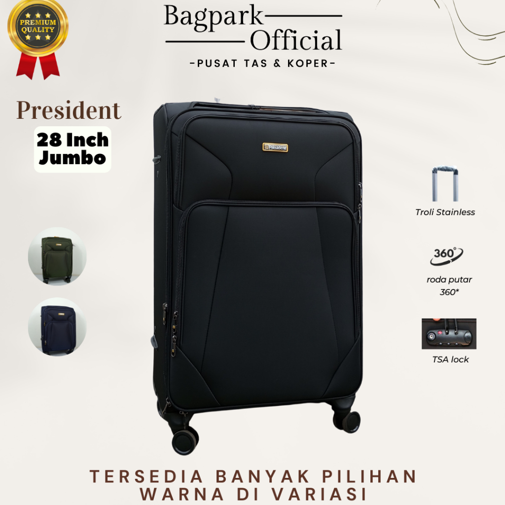 Jual BAGPARK Koper Kain President 28 Inch / Koper Kain Tebal / Koper ...