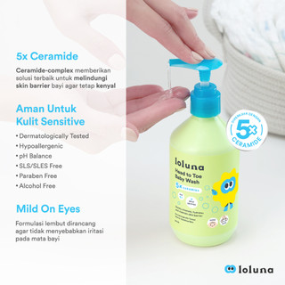 Jual LOLUNA Head to Toe Baby Wash 5x Ceramide /Sabun Sampo Mandi ...