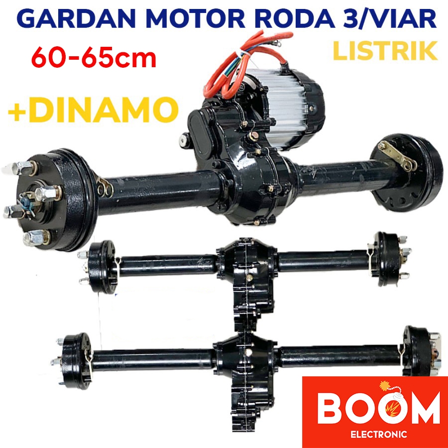 Jual Paket!! Dinamo Motor Listrik Roda Tiga+ 65 cm Gardan Belakang ...