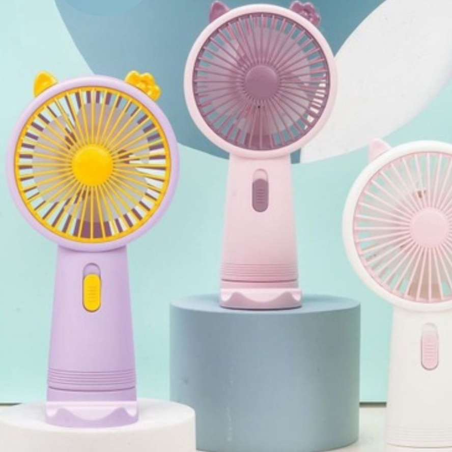 Jual Minifan Kipas Angin Genggam Mini Portable Kartun Stand Meja Hand ...