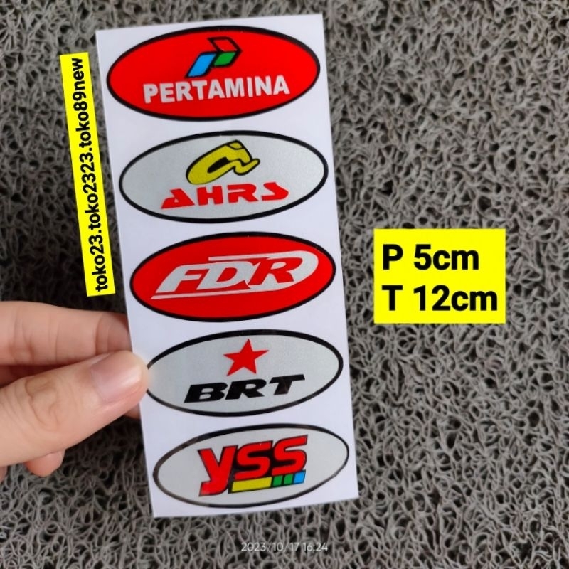 Jual stiker cutting motor stiker racing brt fdr yss pertamina | Shopee ...