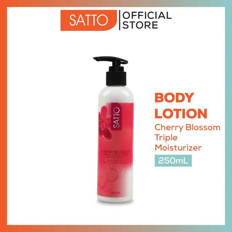Jual Satto Cherry Blossom Triple Moisturizer Body Lotion 250g | Shopee ...