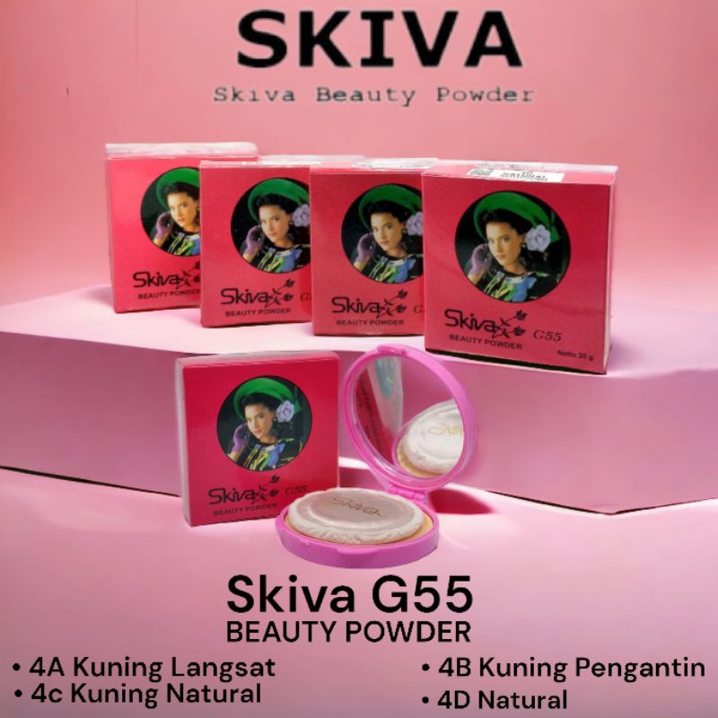 Jual Skiva Beauty Powder G55 Bedak Padat Skiva 20g | Shopee Indonesia