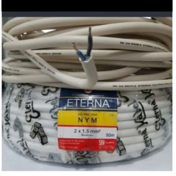Jual Kabel Listrik ETERNA 2x1.5 Kawat NYM ETERNA 2x1.5 (Per Meter) | Shopee Indonesia