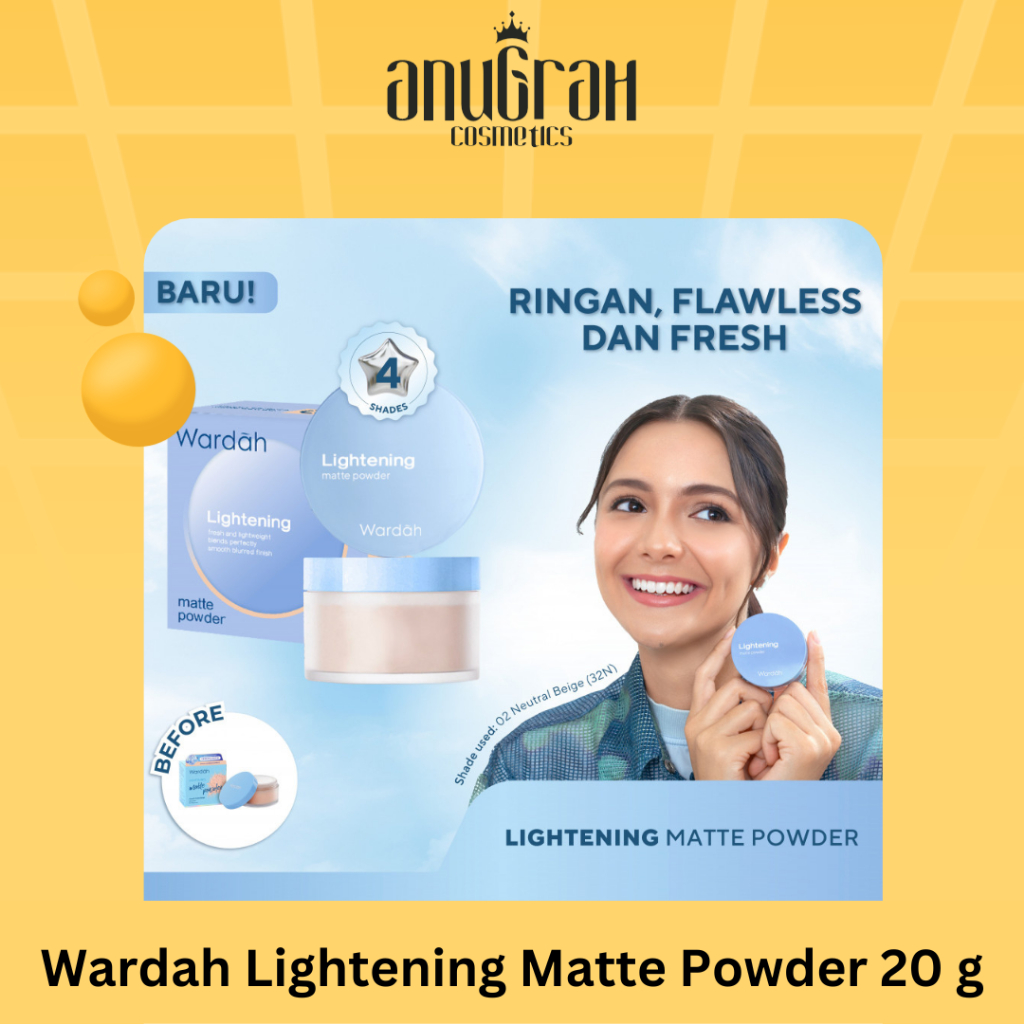 Jual Wardah Lightening Matte Powder 20 g | Shopee Indonesia